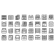 Paper Tray Icons Set Outline Vector, Vectors | GraphicRiver