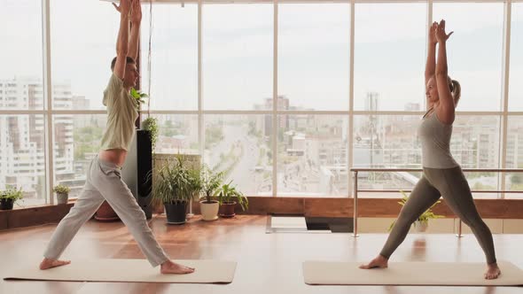 Intense Side Stretch Yoga Pose, Stock Footage | VideoHive
