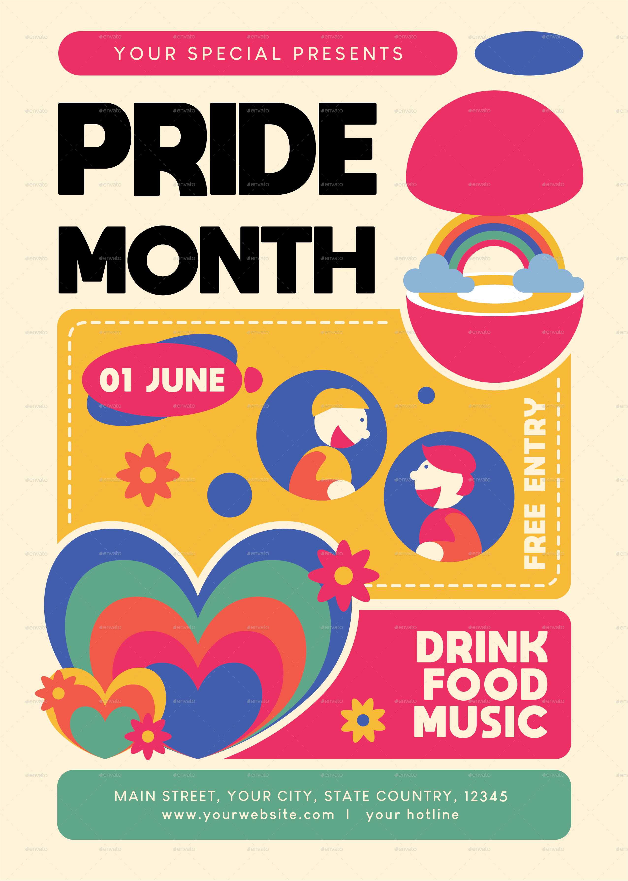 Pride Month Flyer, Print Templates | GraphicRiver