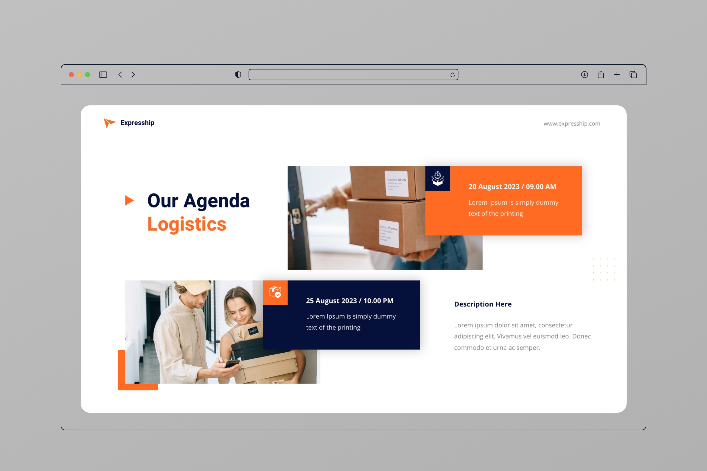 Expresship - Logistic & Shipping Service Powerpoint Template ...