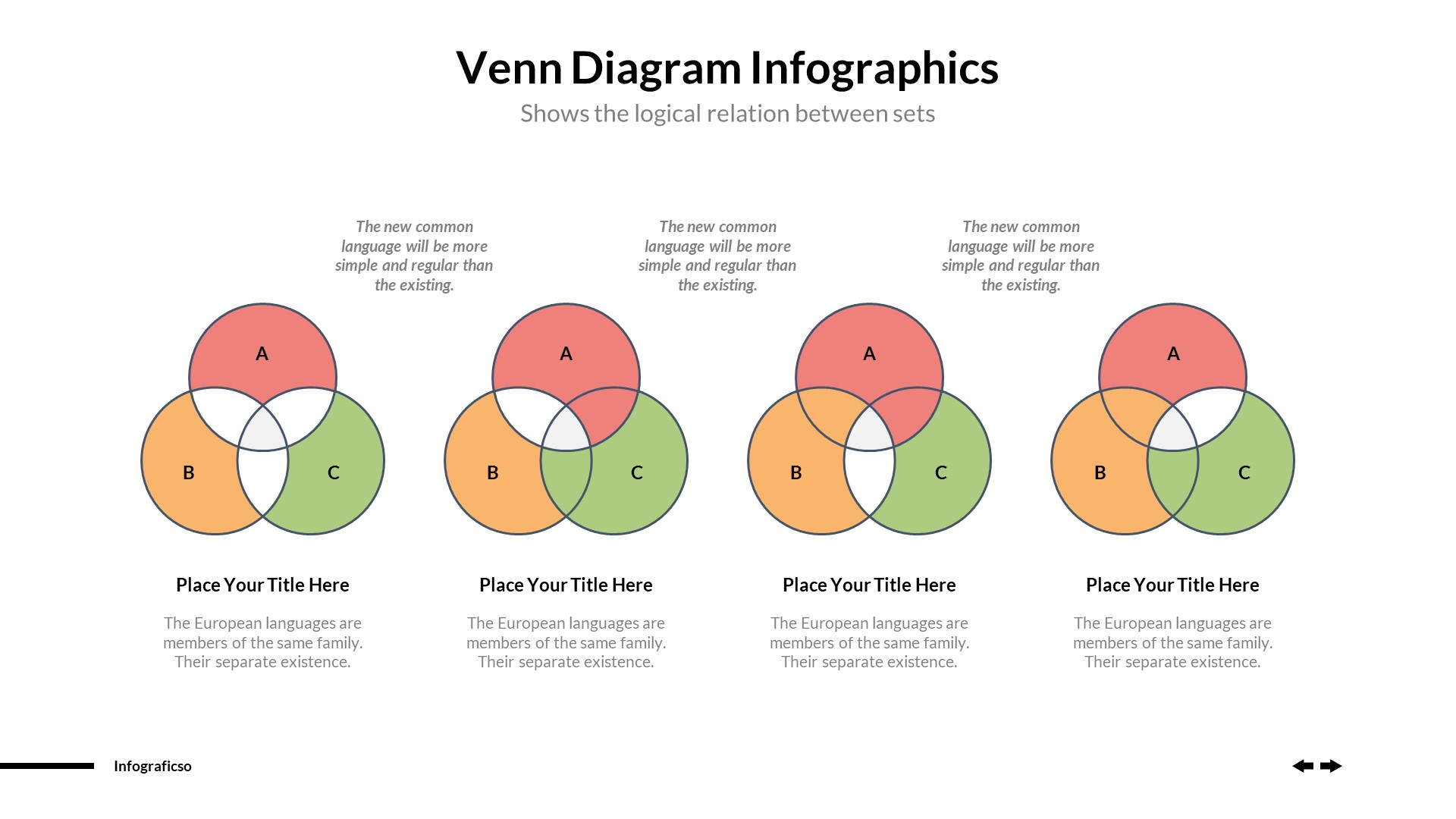 Business Venn Diagram Infographics PowerPoint Template, Presentation ...