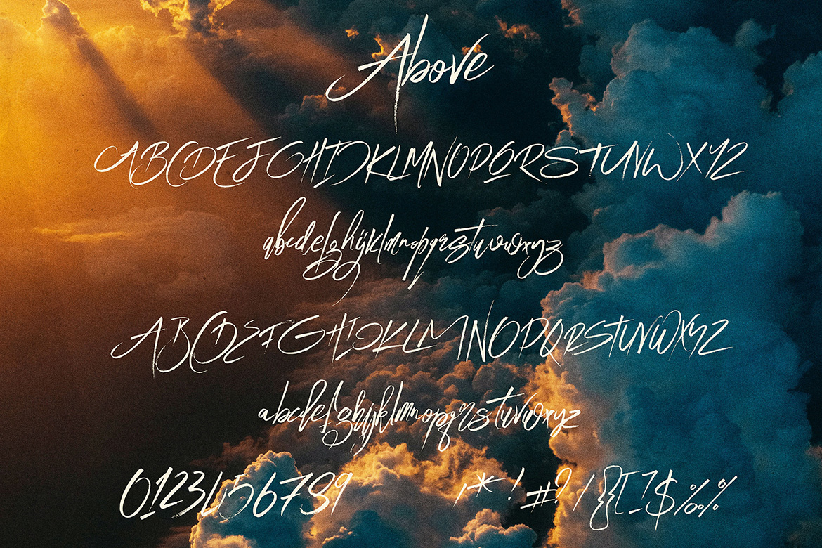 Above SVG Brush Script, Fonts | GraphicRiver