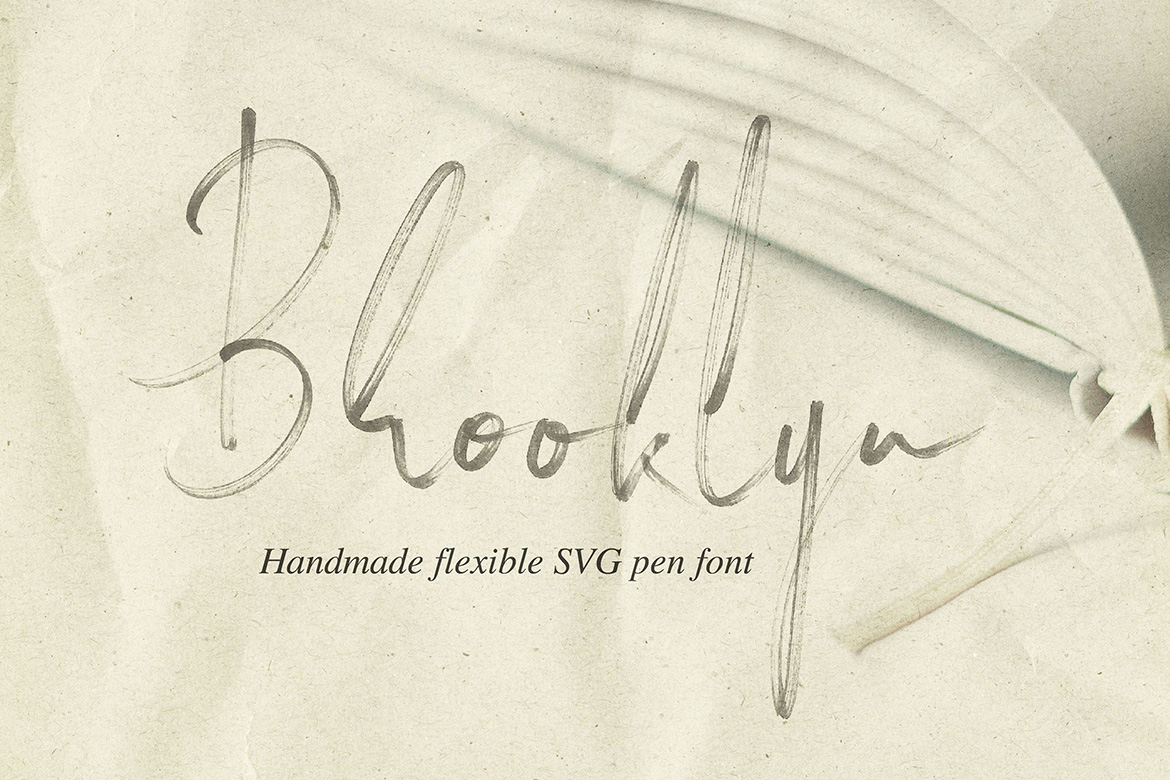 Brooklyn SVG Brush Script, Fonts | GraphicRiver