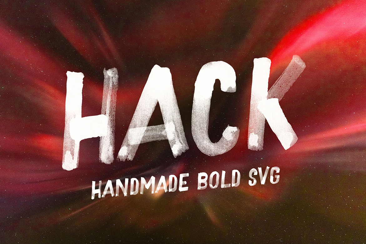Hack Svg Brush Font, Fonts | GraphicRiver