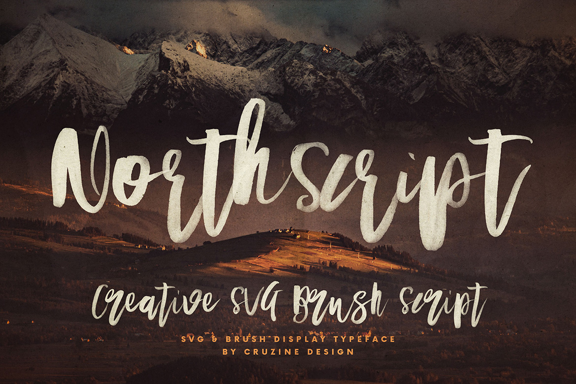 North SVG Bold Brush Script, Fonts | GraphicRiver