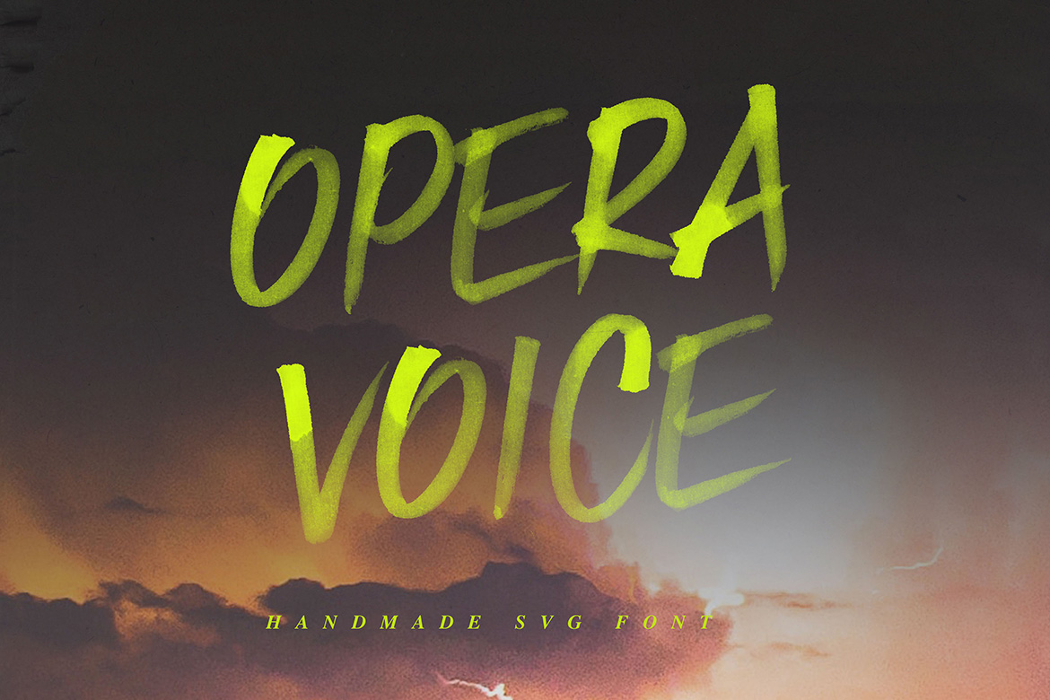 Opera Voice SVG Brush Font by cruzine2 | GraphicRiver