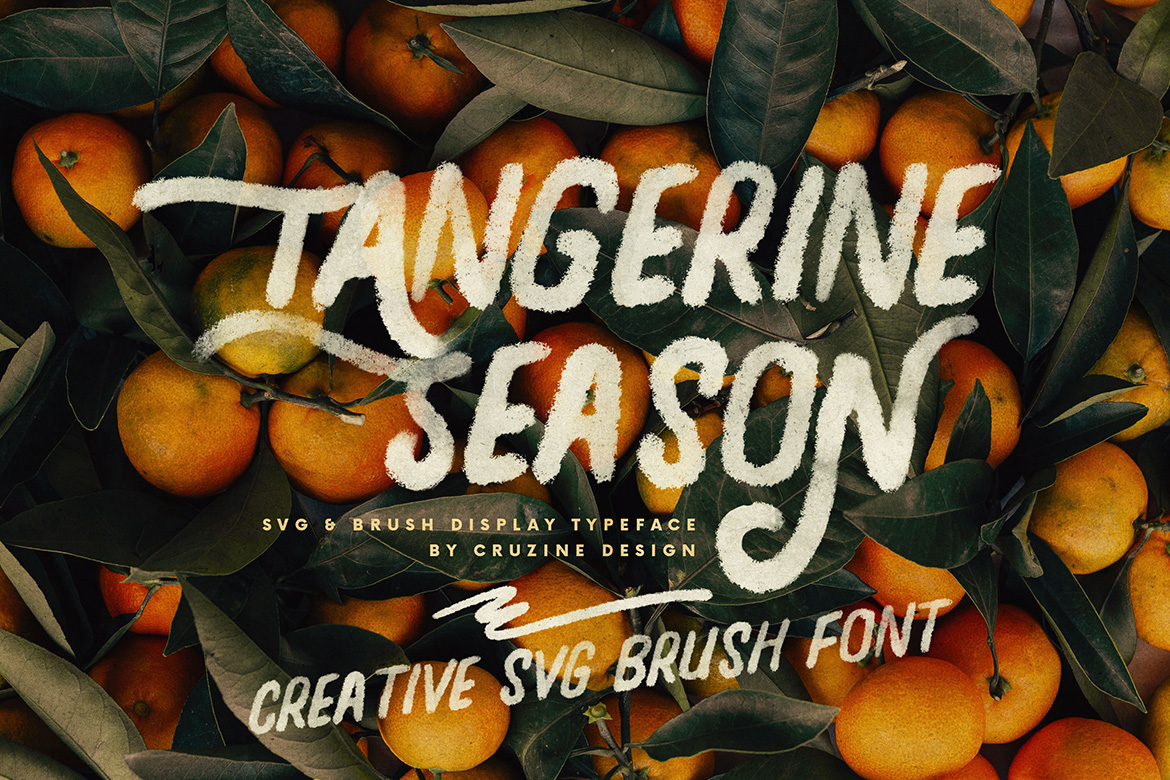 Tangerine Season SVG Brush Font, Fonts | GraphicRiver