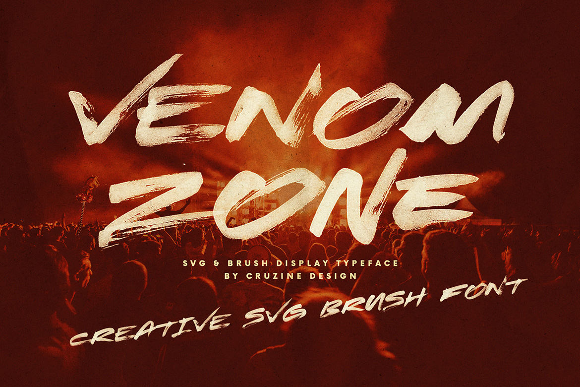 Venom Zone SVG Brush Font, Fonts | GraphicRiver