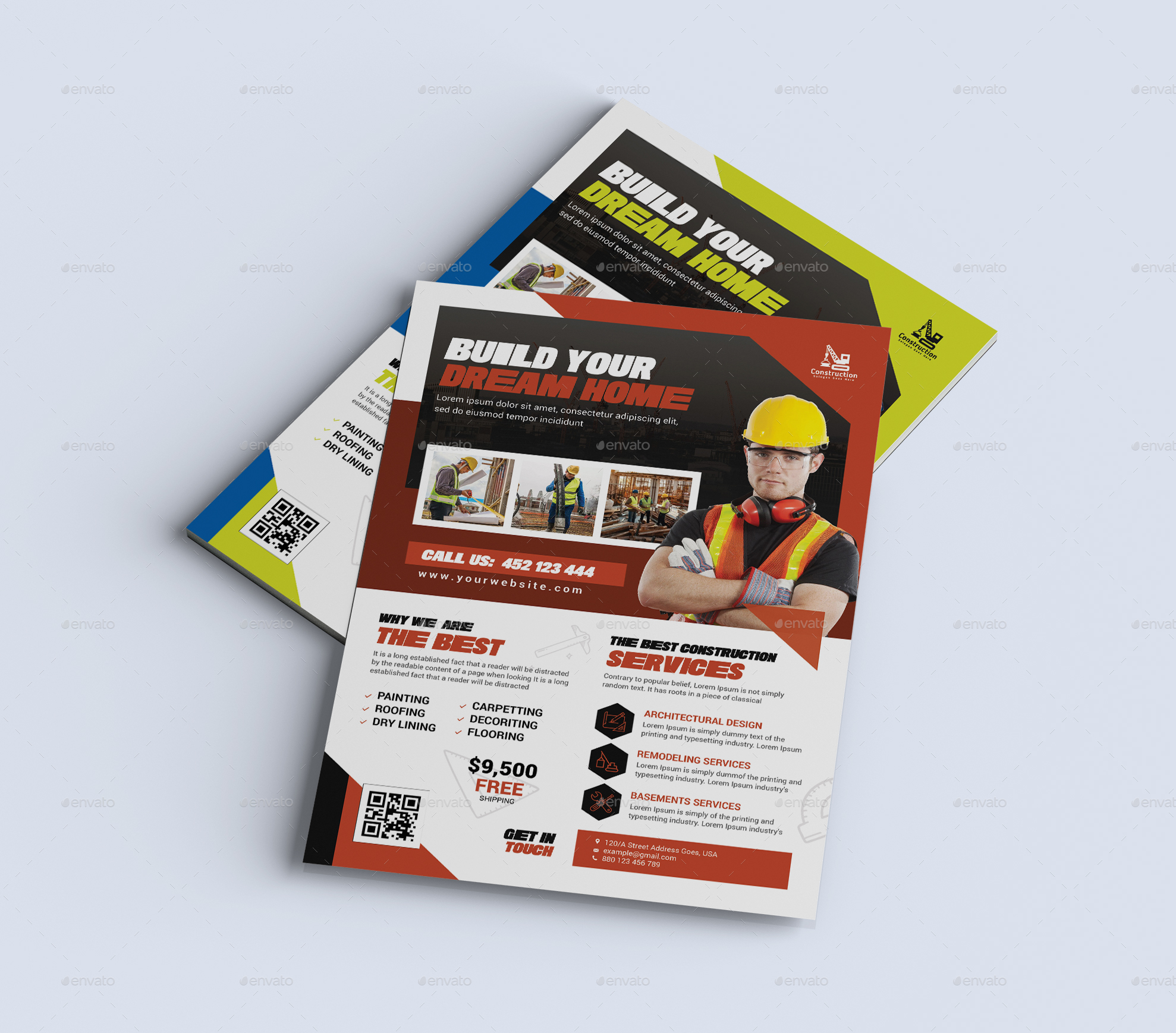 Construction Business Flyer, Print Templates | GraphicRiver