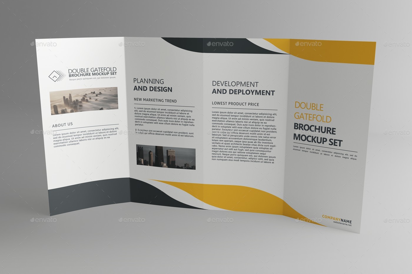 Double Gatefold Brochure Mock-Up, Graphics | GraphicRiver