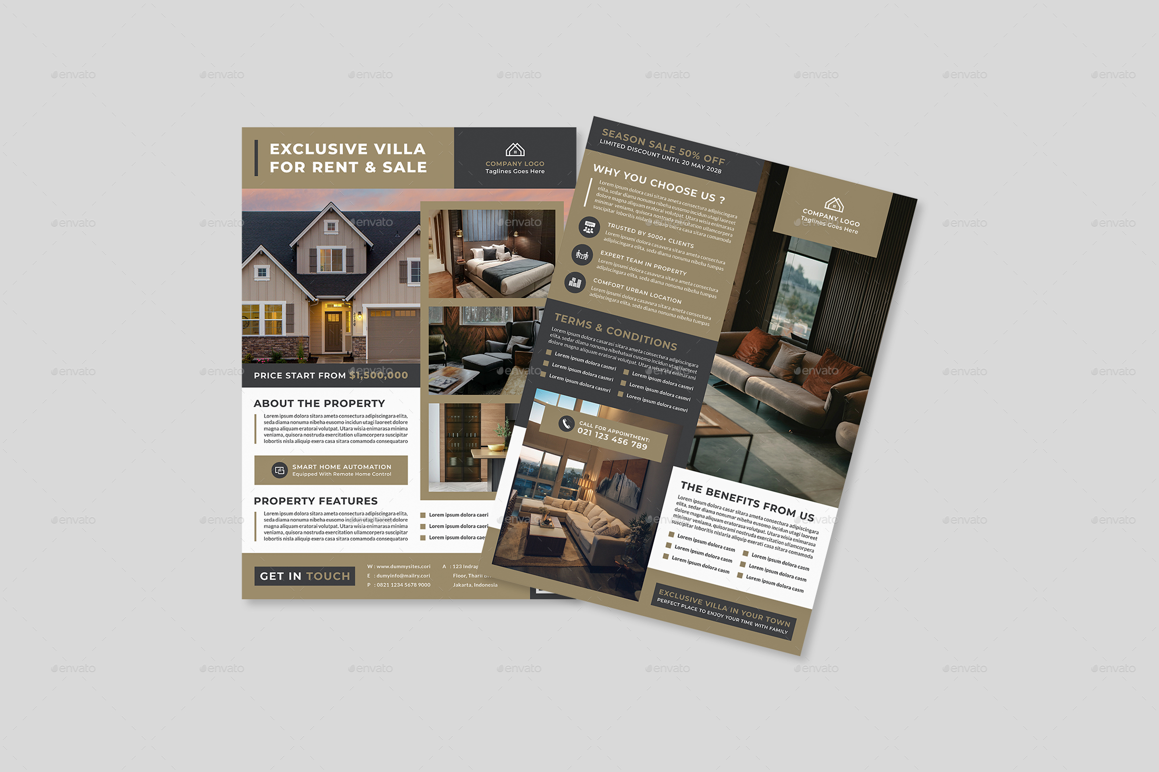 Exclusive Villa Residence Flyer Template, Print Templates | GraphicRiver