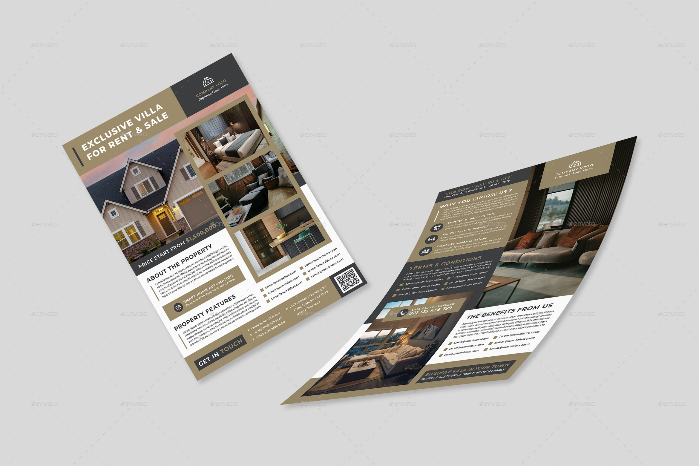 Exclusive Villa Residence Flyer Template, Print Templates | GraphicRiver