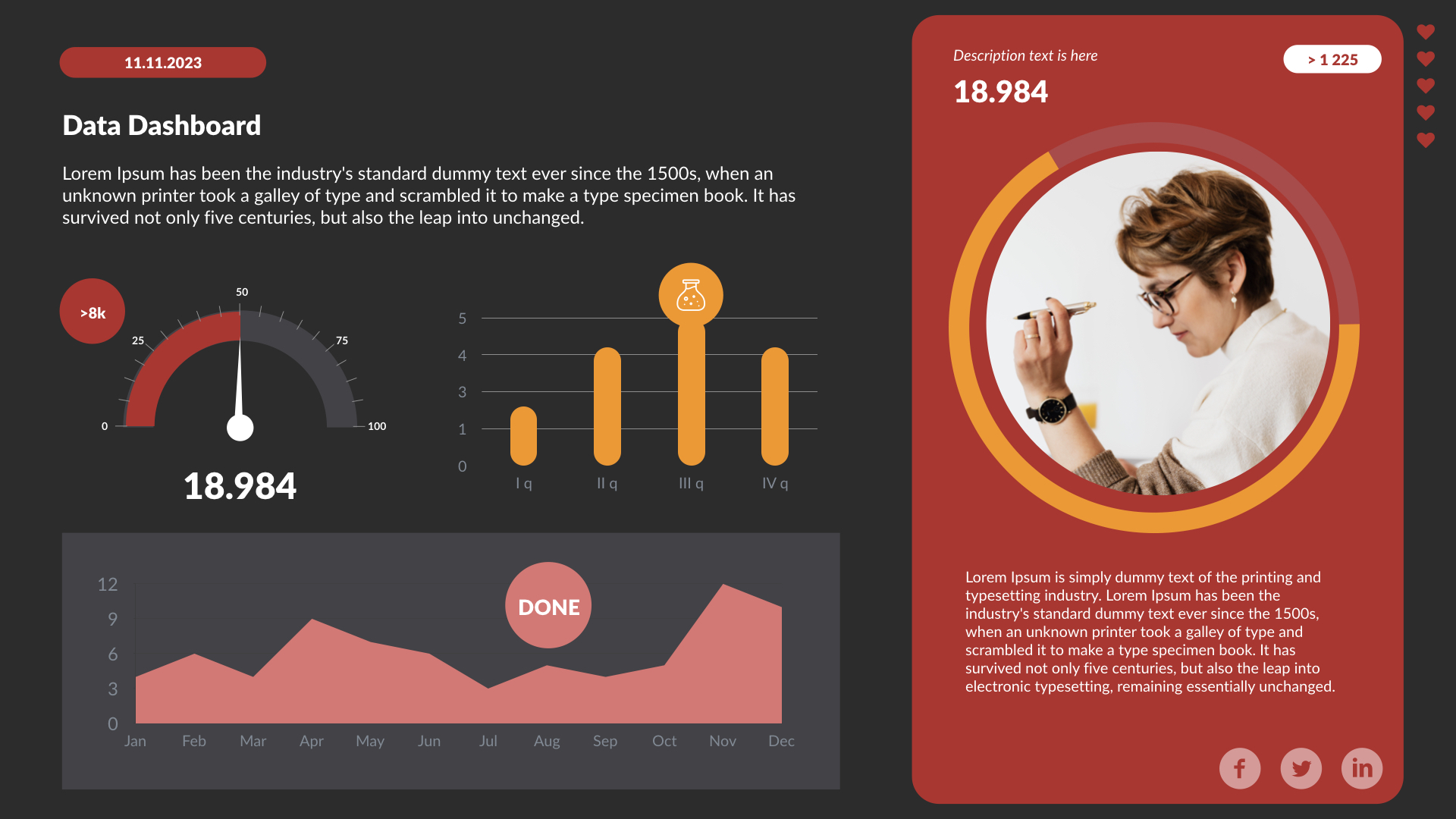 Progress Dashboards Keynote Presentation Template, Presentation Templates