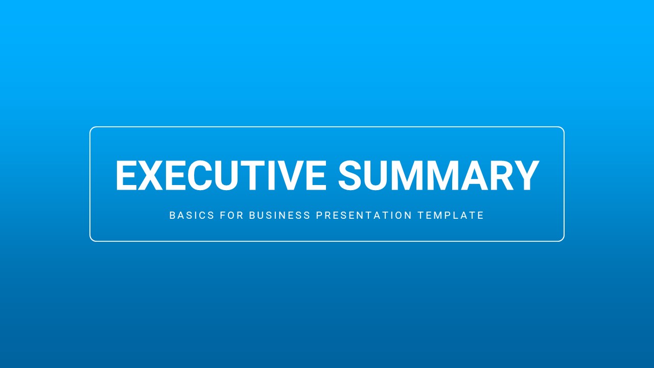 Executive Summary PowerPoint Presentation Template Designs ...