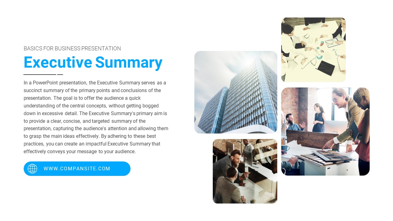 Executive Summary PowerPoint Presentation Template Designs ...