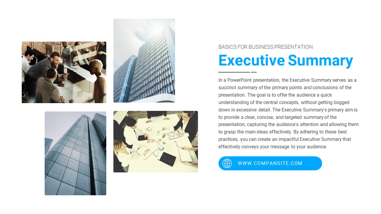 Executive Summary PowerPoint Presentation Template Designs ...