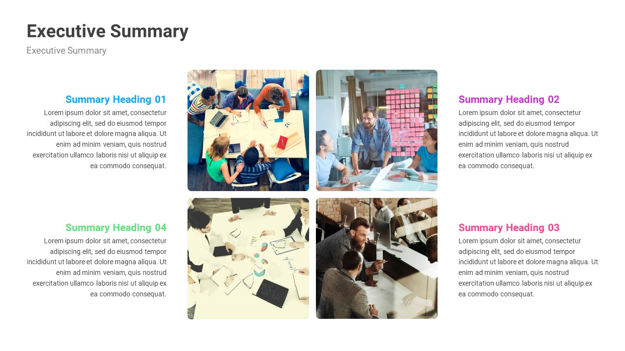 Executive Summary PowerPoint Presentation Template Designs ...