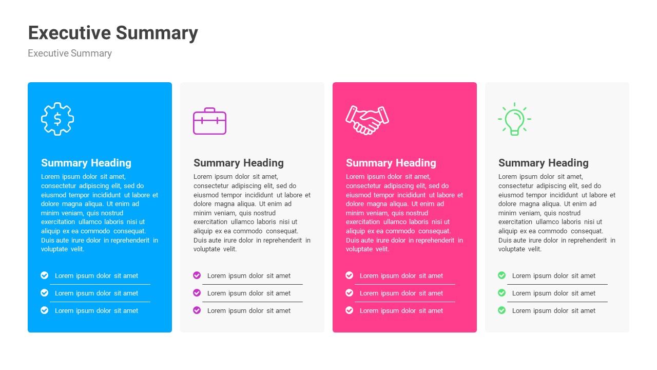 Executive Summary PowerPoint Presentation Template Designs ...