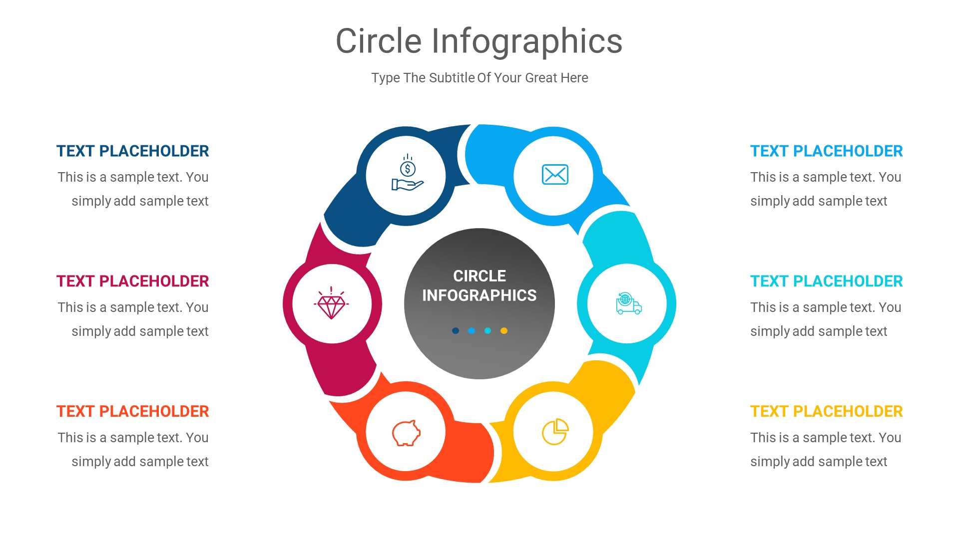 Circle Infographics PowerPoint Presentation, Presentation Templates
