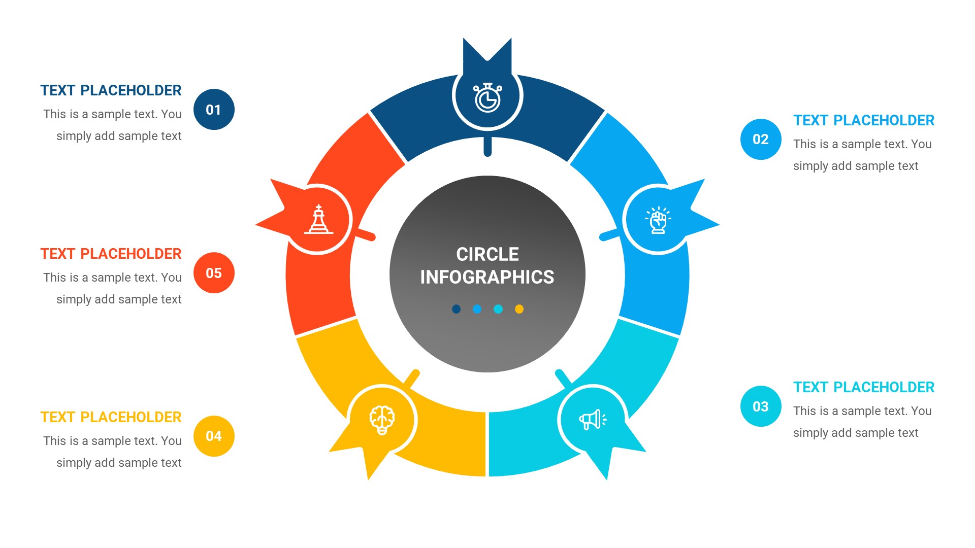 Circle Infographics PowerPoint Presentation, Presentation Templates