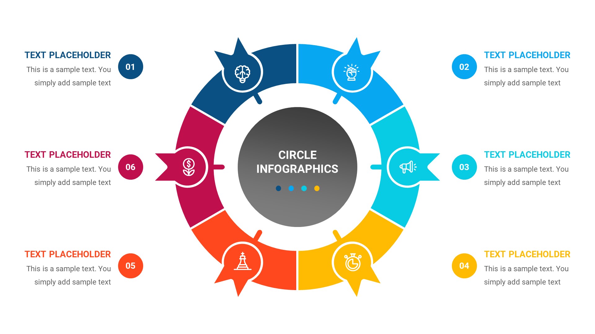 Circle Infographics PowerPoint Presentation, Presentation Templates