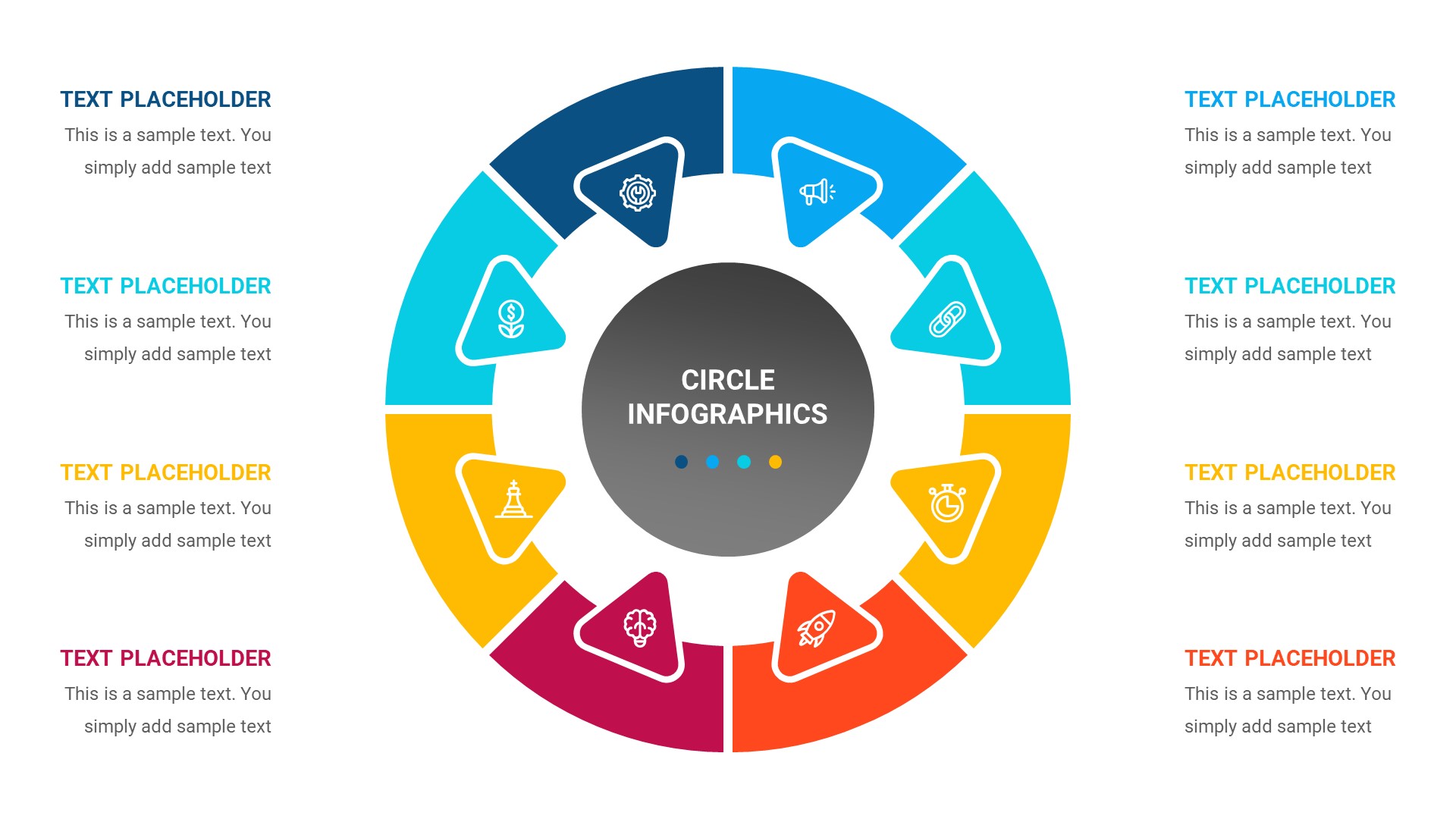 Circle Infographics PowerPoint Presentation, Presentation Templates