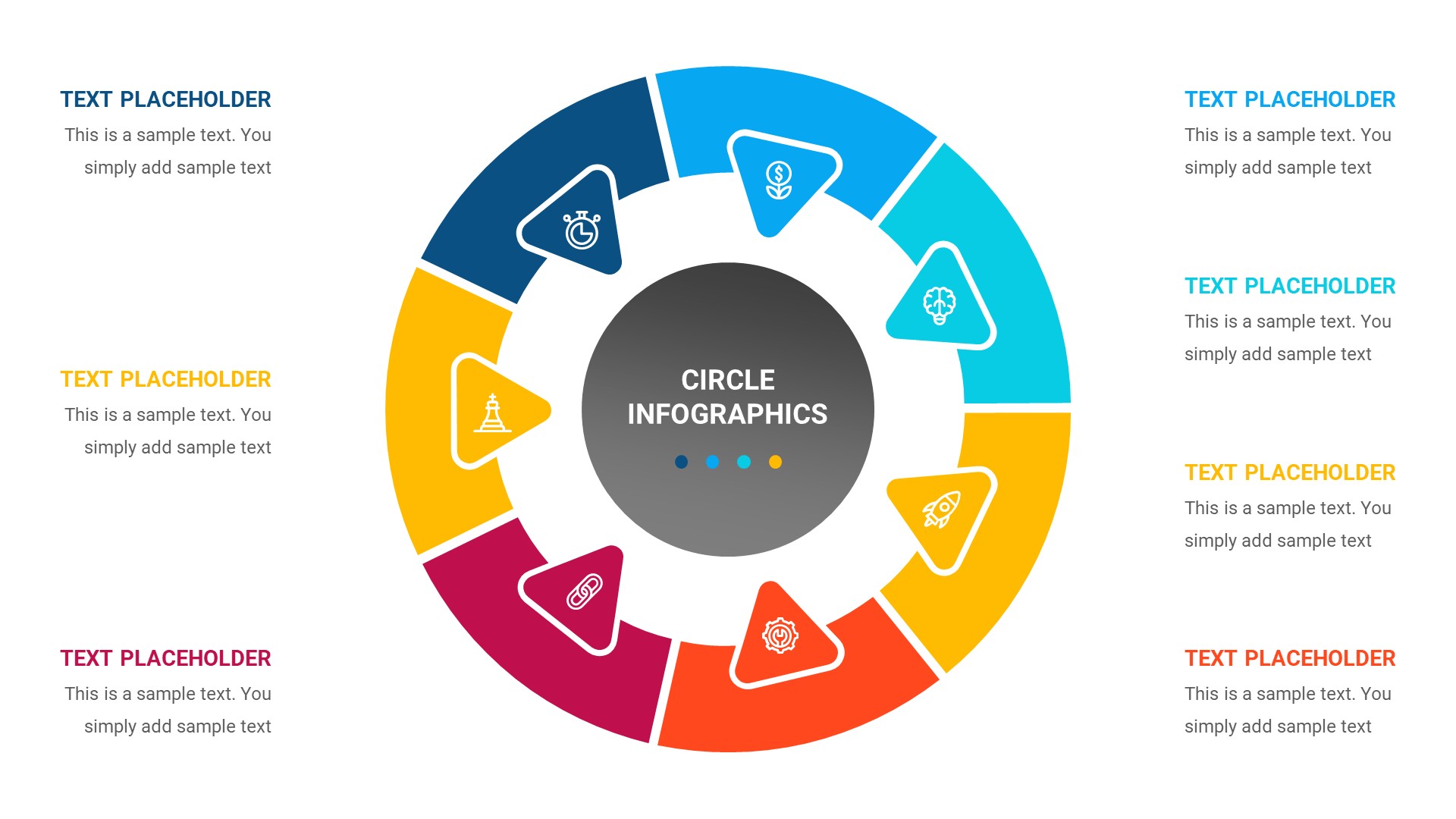 Circle Infographics PowerPoint Presentation, Presentation Templates