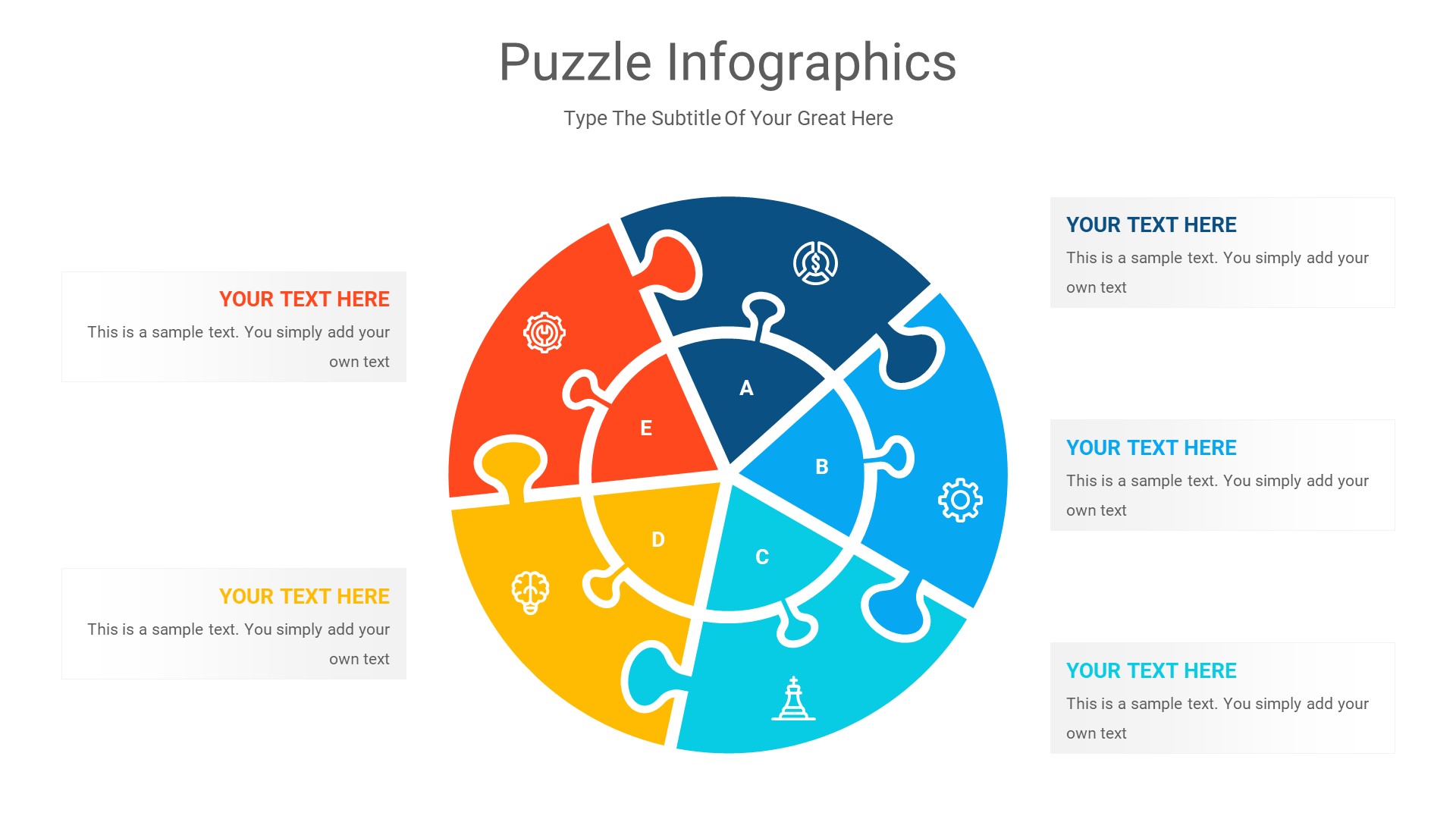Puzzle Infographics PowerPoint Template Diagrams, Presentation Templates