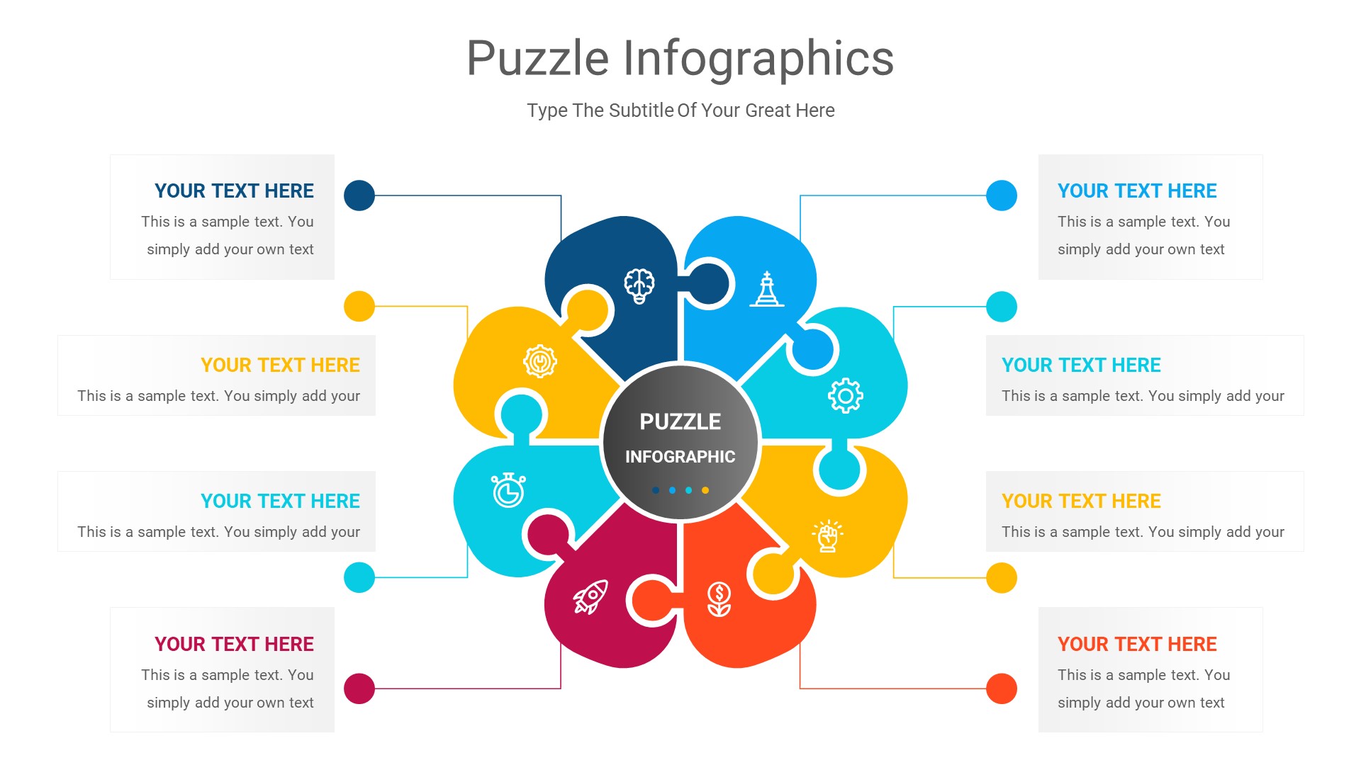 Puzzle Infographics PowerPoint Template Diagrams, Presentation Templates