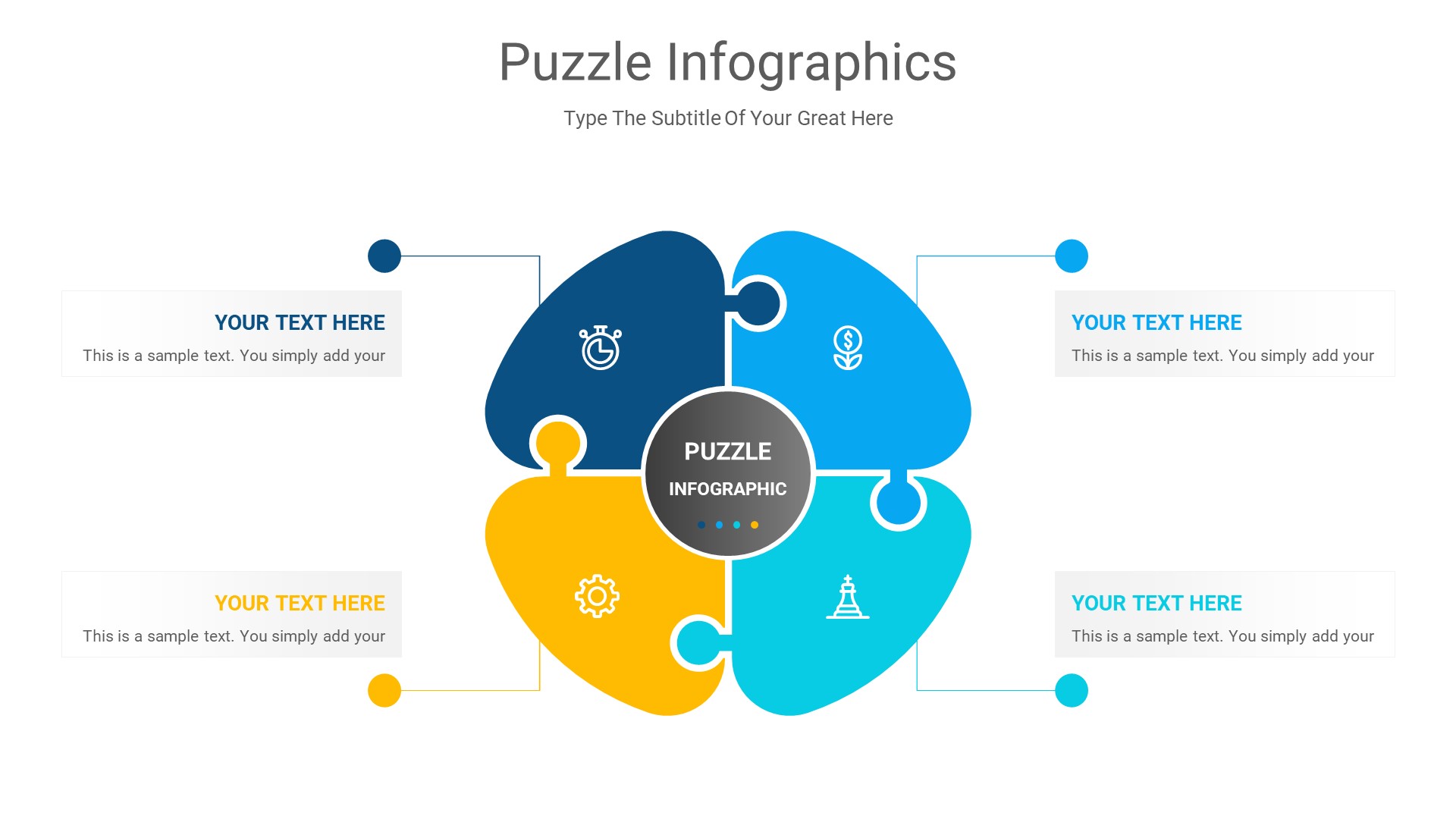 Puzzle Infographics PowerPoint Template Diagrams, Presentation Templates