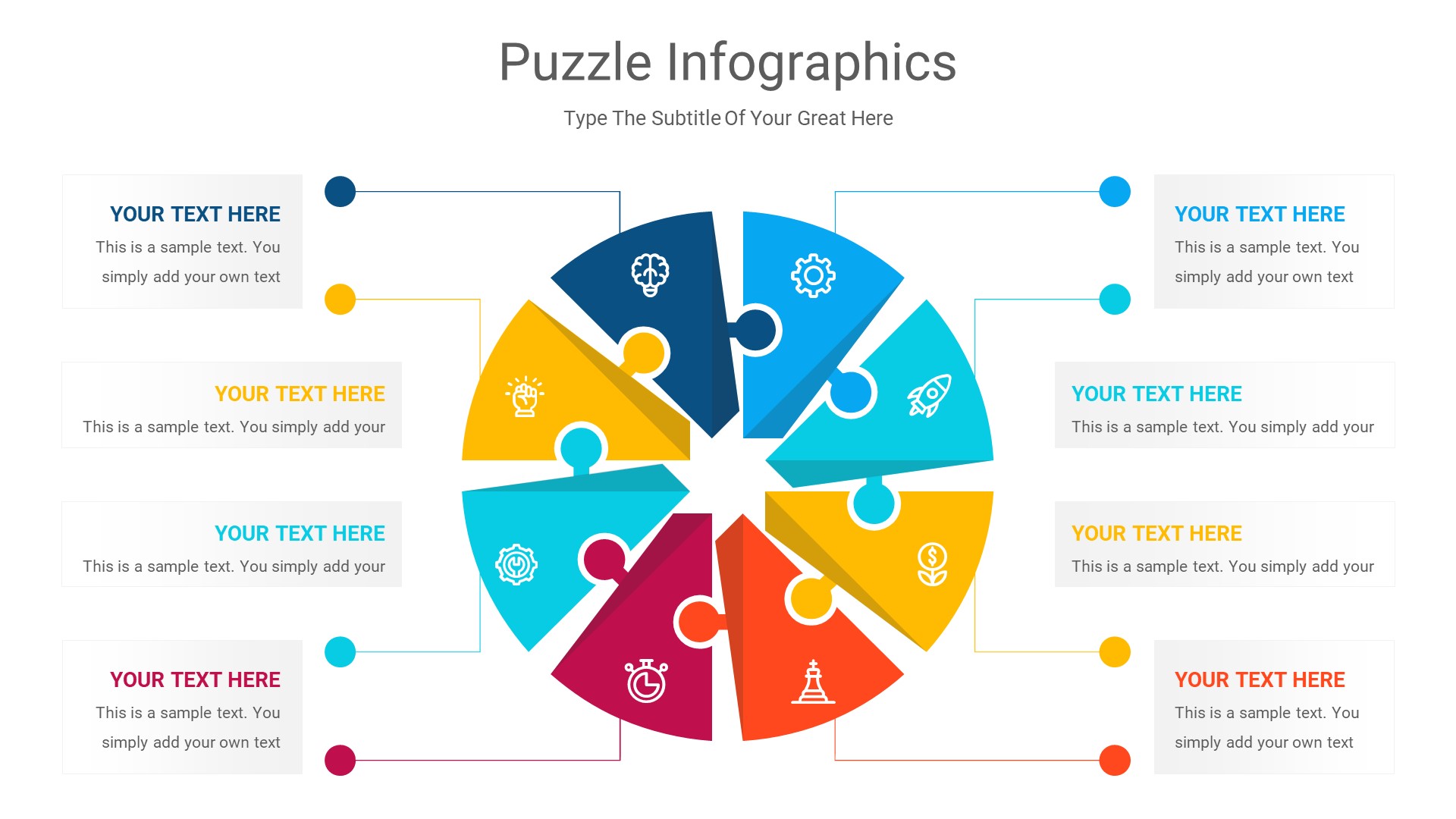 Puzzle Infographics PowerPoint Template Diagrams, Presentation Templates