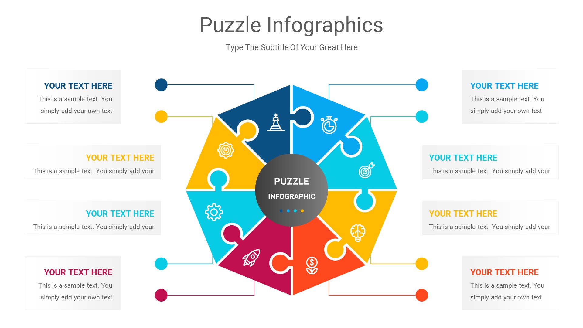 Puzzle Infographics PowerPoint Template Diagrams, Presentation Templates