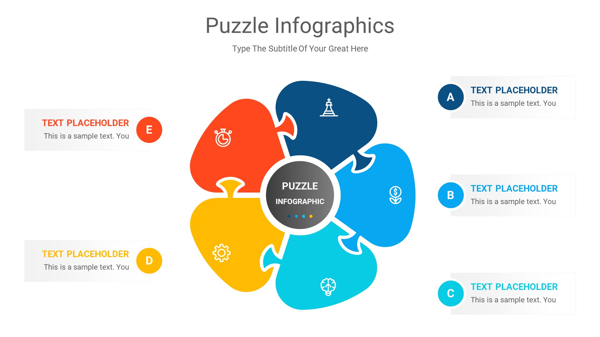 Puzzle Infographics PowerPoint Template Diagrams, Presentation Templates