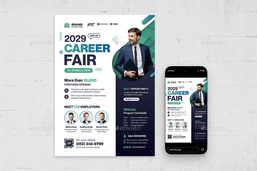 Business Event Flyer Template, Print Templates | GraphicRiver