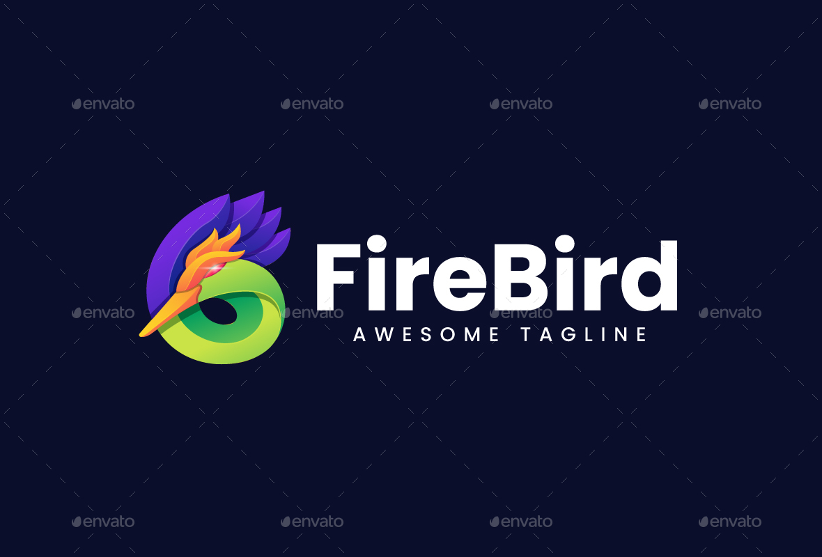 Fire Bird Gradient Logo Template, Logo Templates | GraphicRiver