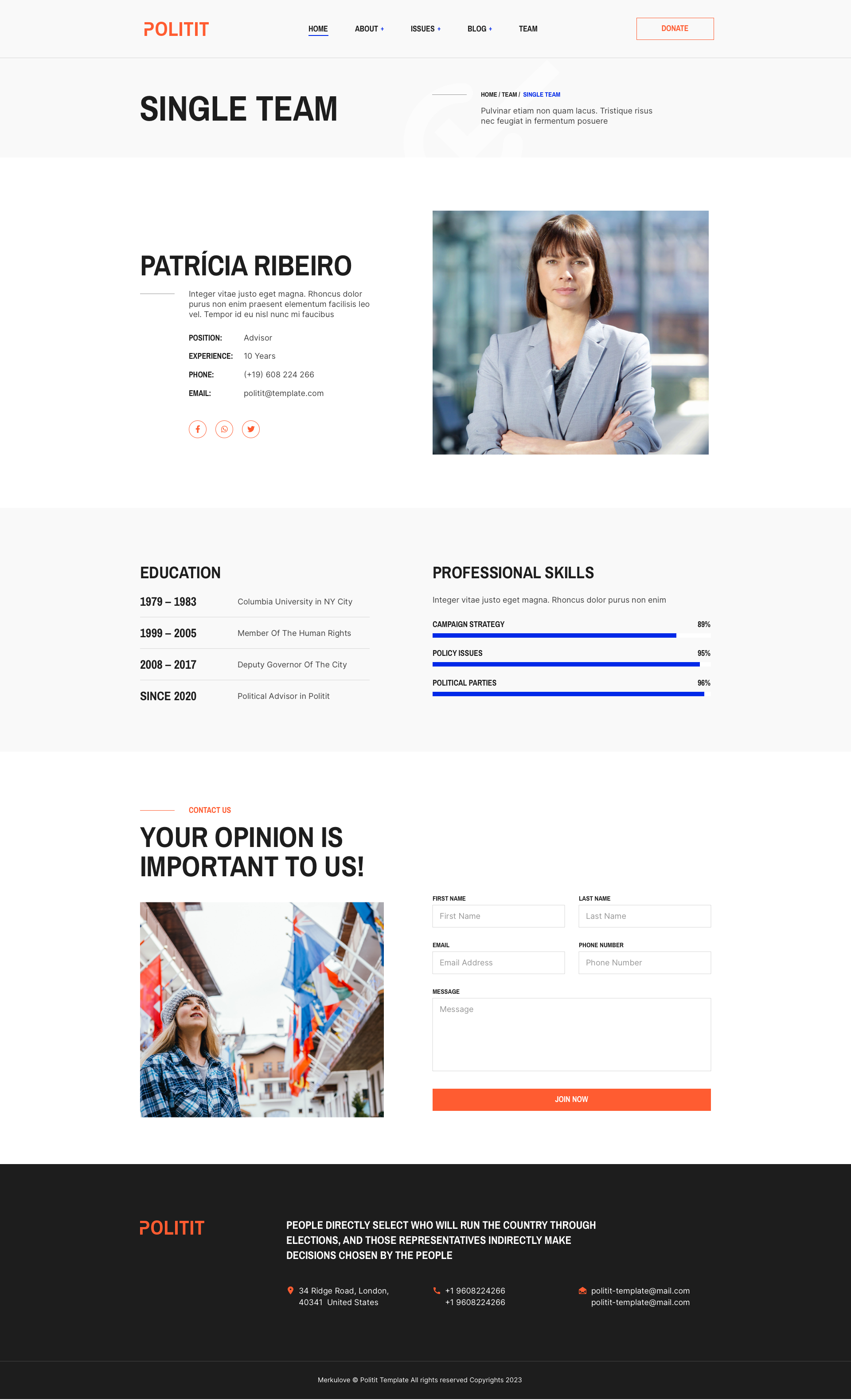 Politit – Political Party Template for Photoshop by merkulove | ThemeForest