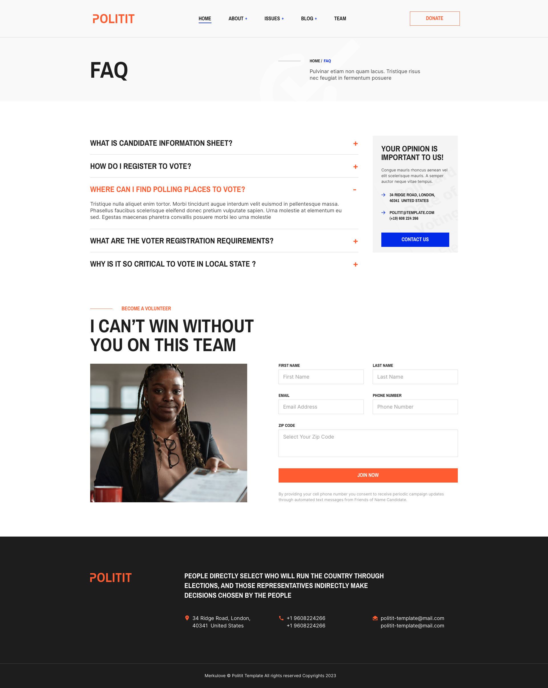 Politit – Political Party Template for Photoshop by merkulove | ThemeForest