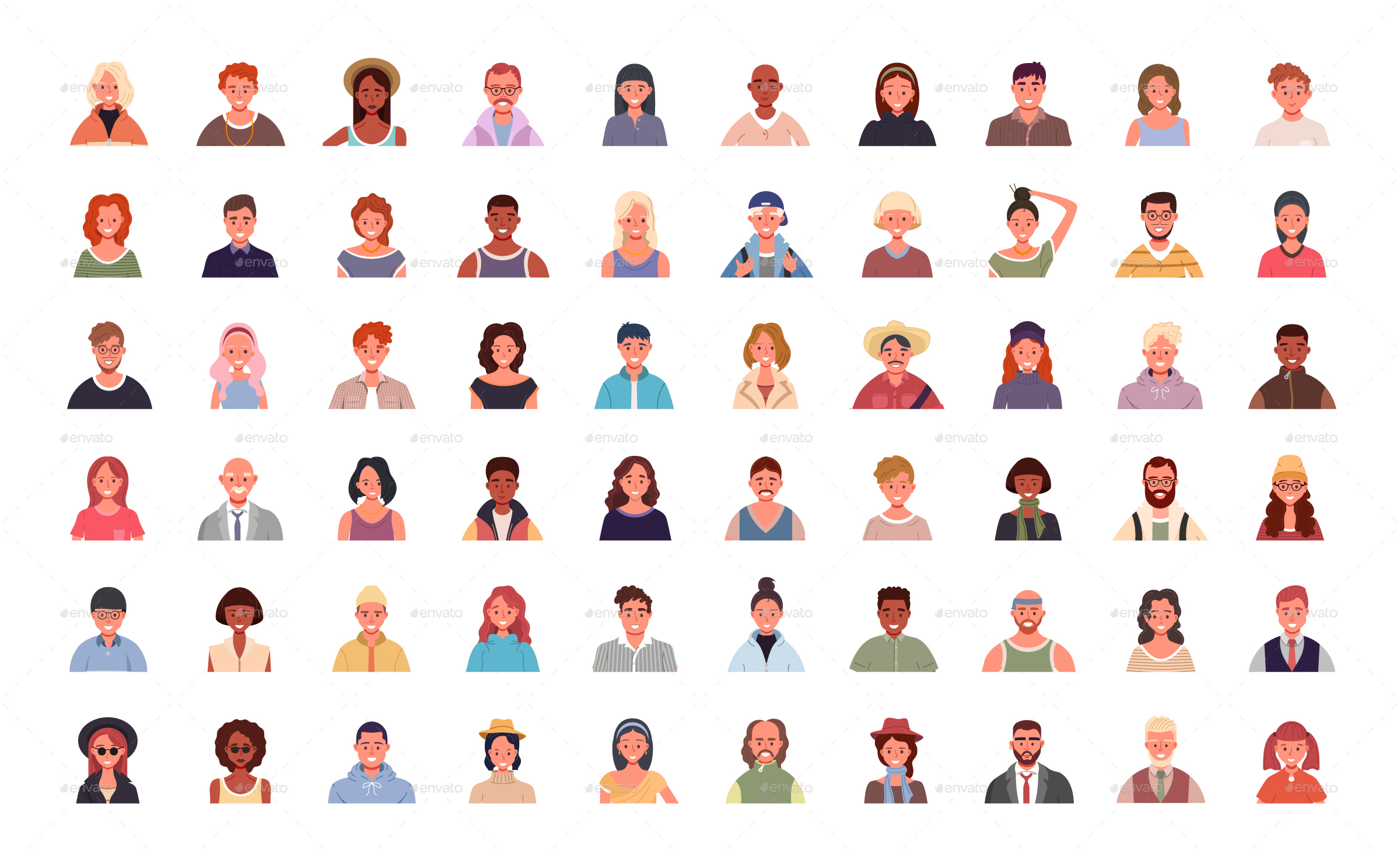 Set of Various People Avatars, Vectors | GraphicRiver