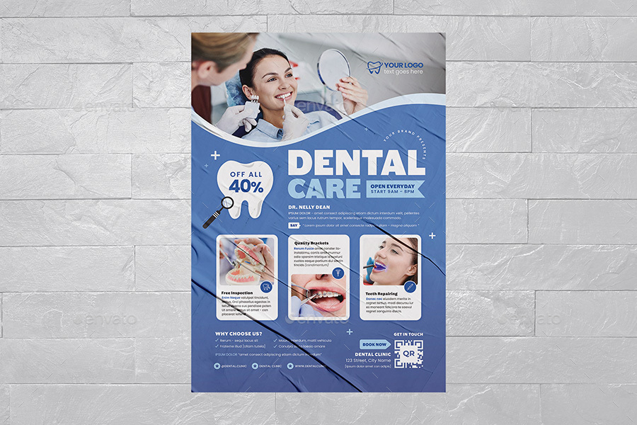 Dental Care Poster Template, Print Templates | GraphicRiver