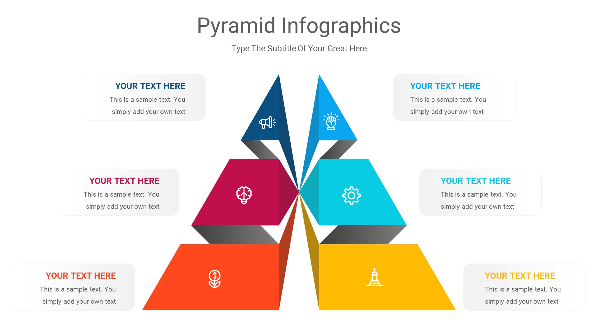 Pyramid Infographics PowerPoint Template diagrams, Presentation Templates
