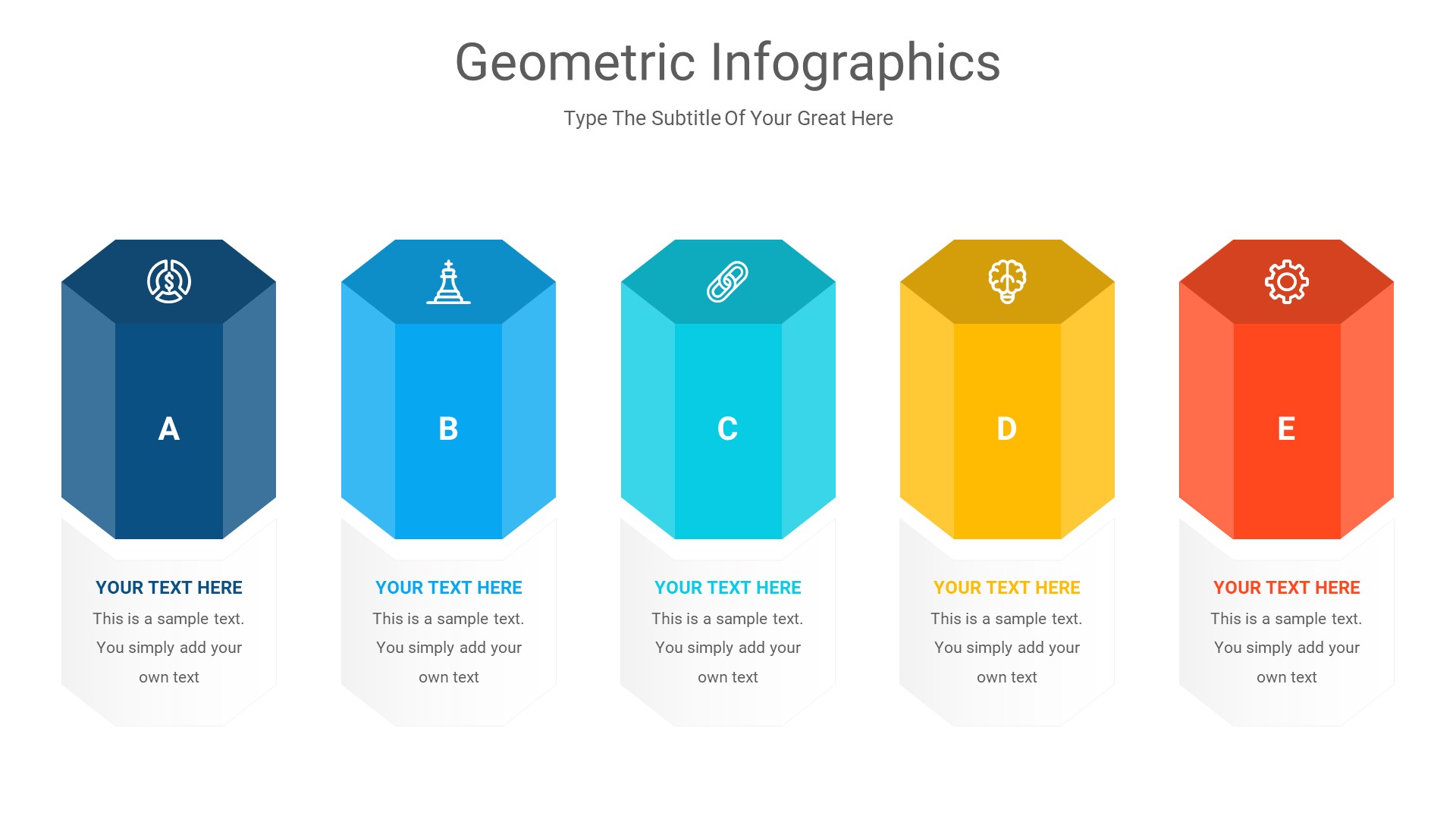 Geometric Infographics PowerPoint Template diagrams, Presentation Templates