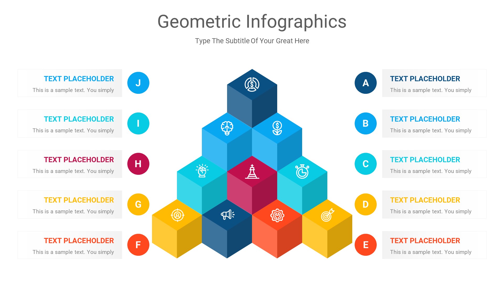Geometric Infographics PowerPoint Template diagrams, Presentation Templates