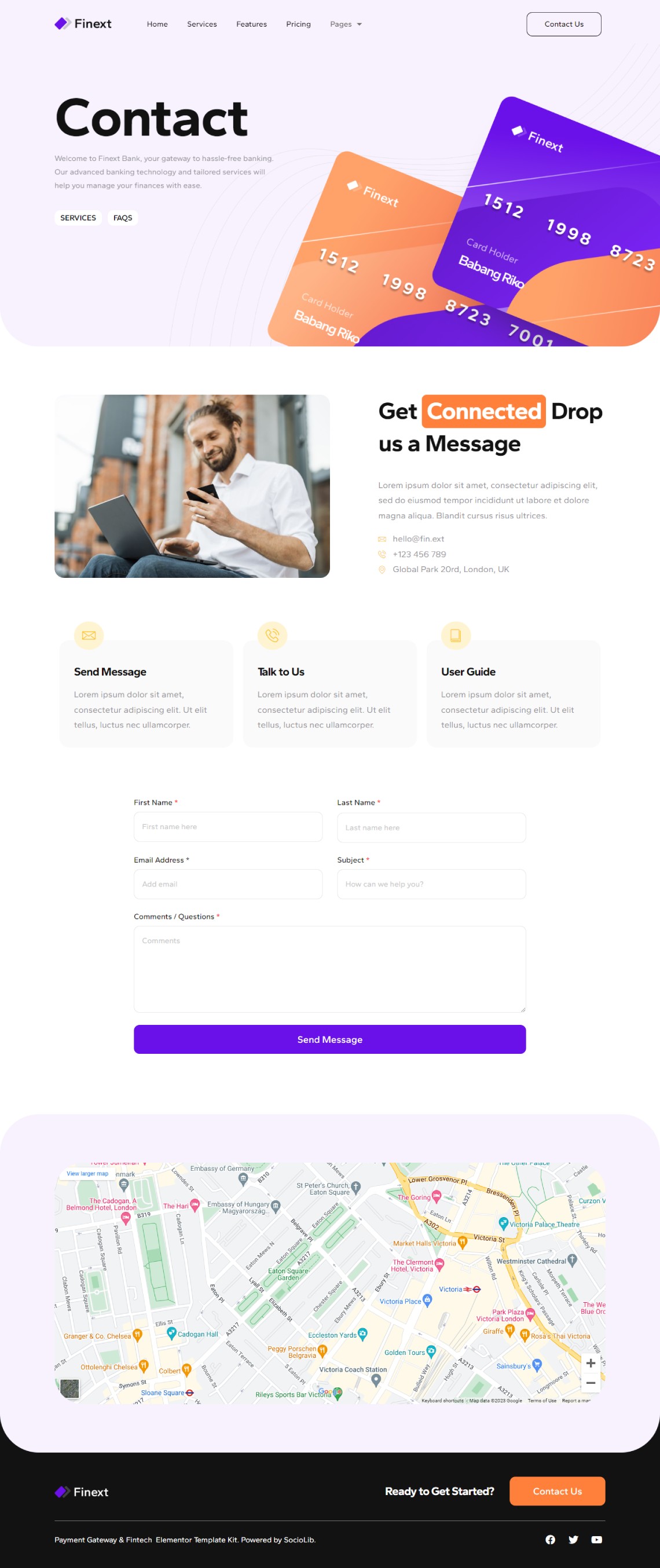 Finext Payment Gateway And Fintech Elementor Template Kit By Sociolib