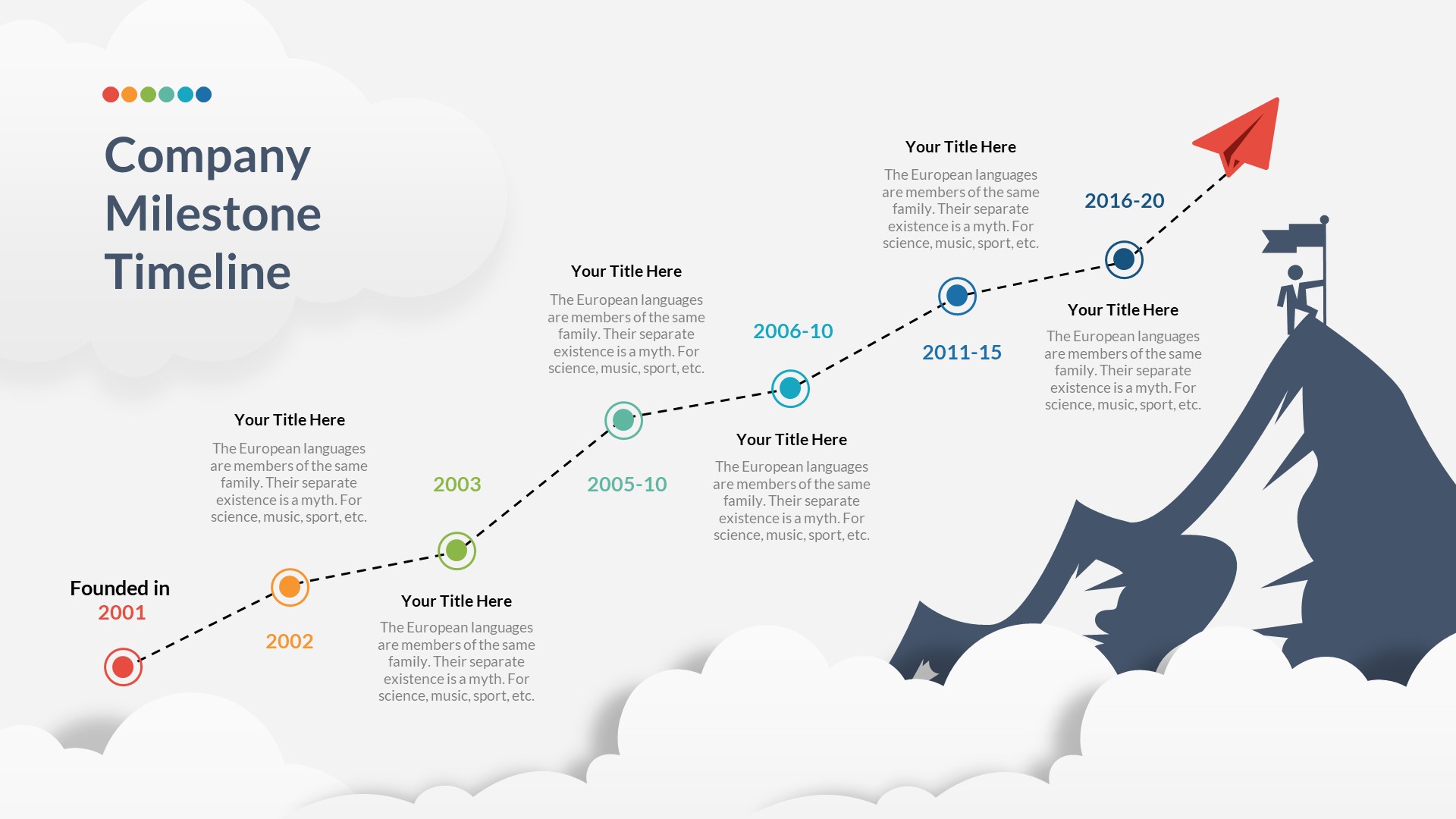 Business History Timeline Infographics PowerPoint Template ...