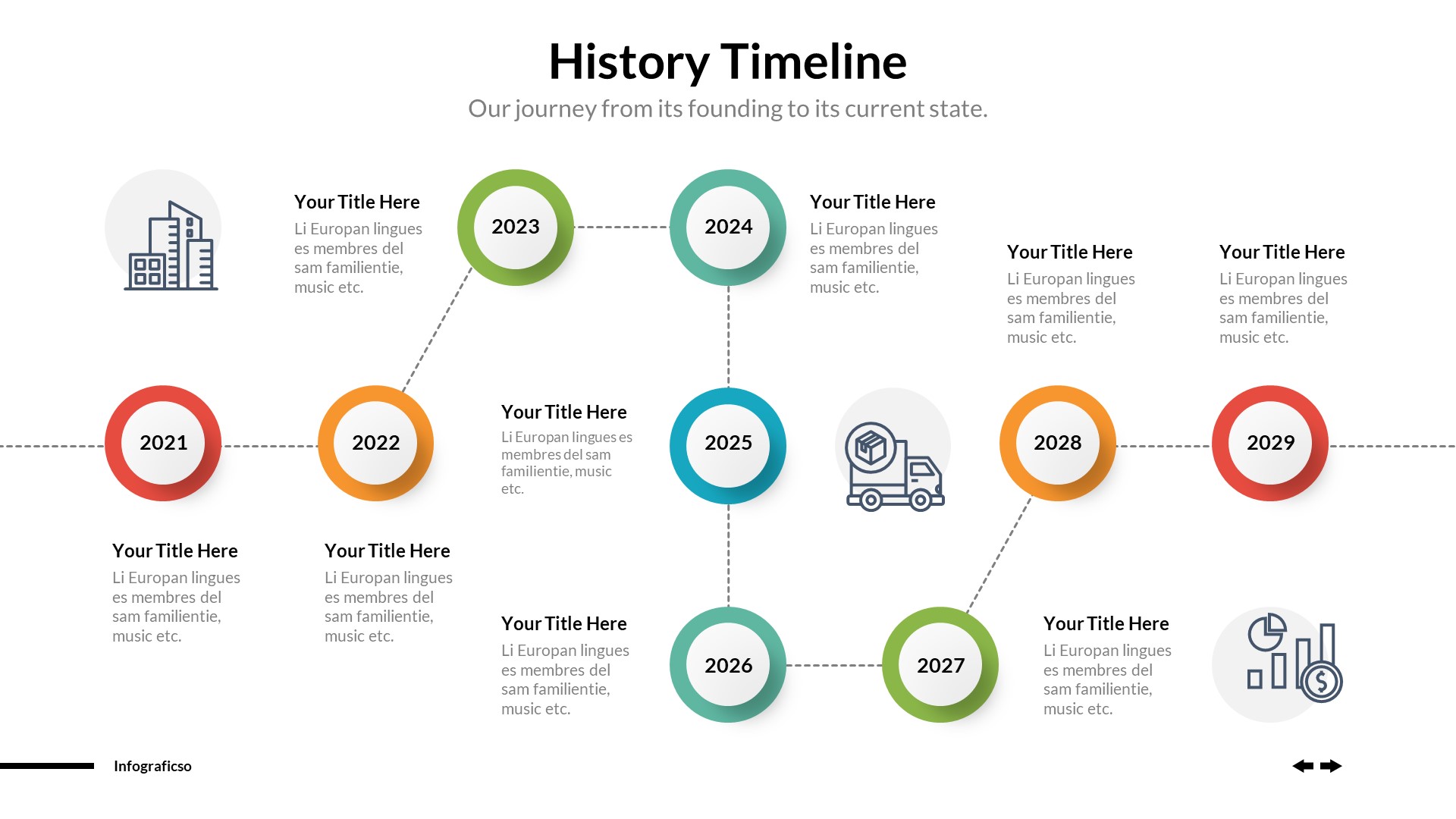 Business History Timeline Infographics PowerPoint Template ...