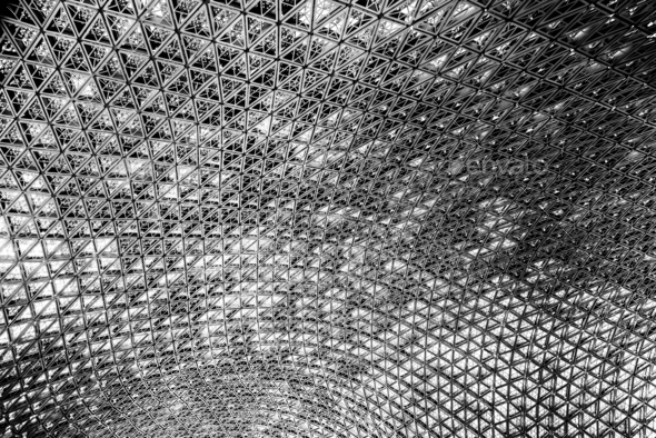 Modern architecture is composed of steel structure. Stock Photo by Kundoy