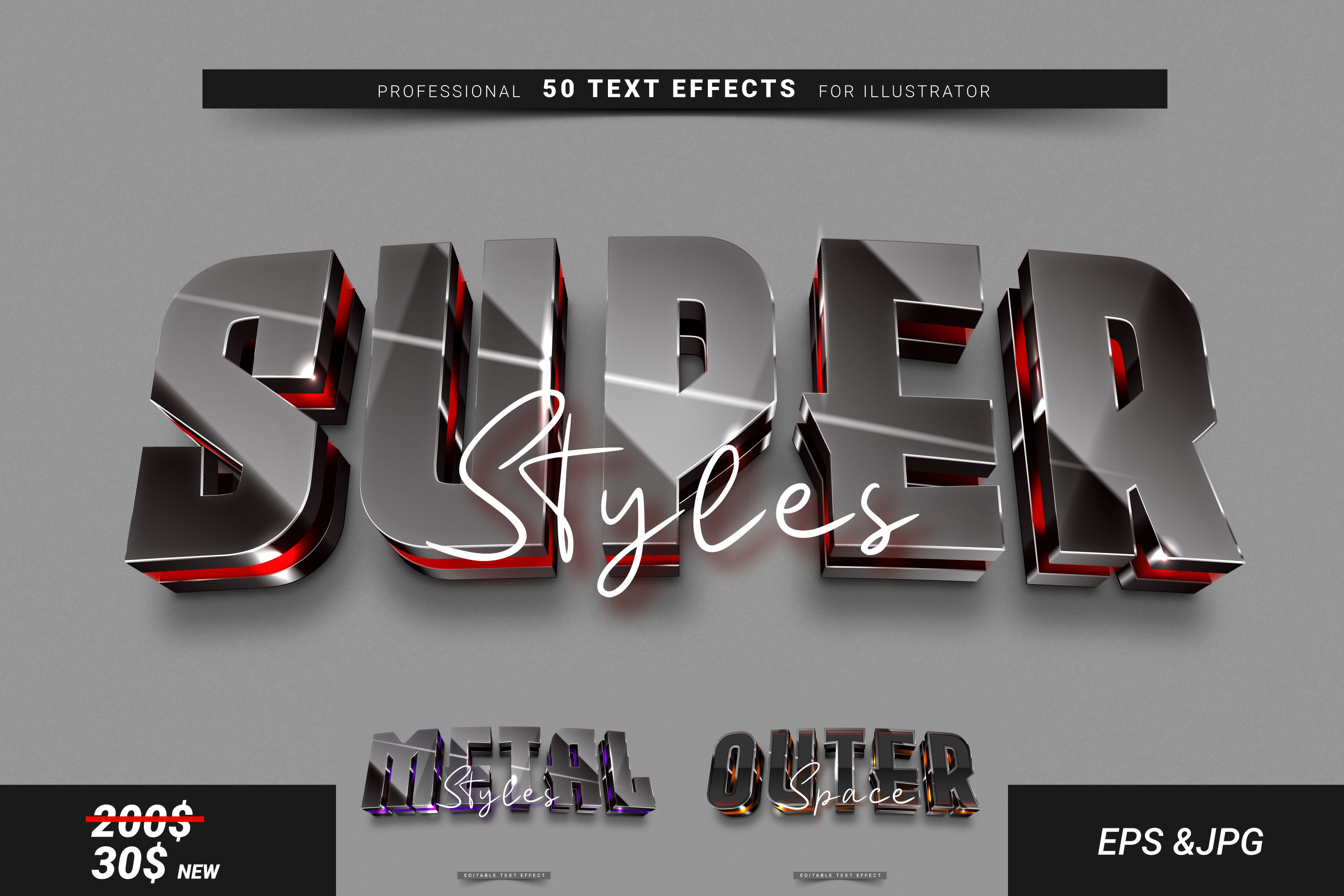 Pro 50 Text Effects For Graphic Design Projects, Add-ons | GraphicRiver