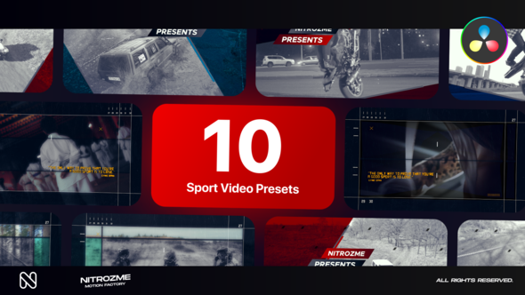 Sport Typography Vol. 02 for DaVinci Resolve, DaVinci Resolve Templates