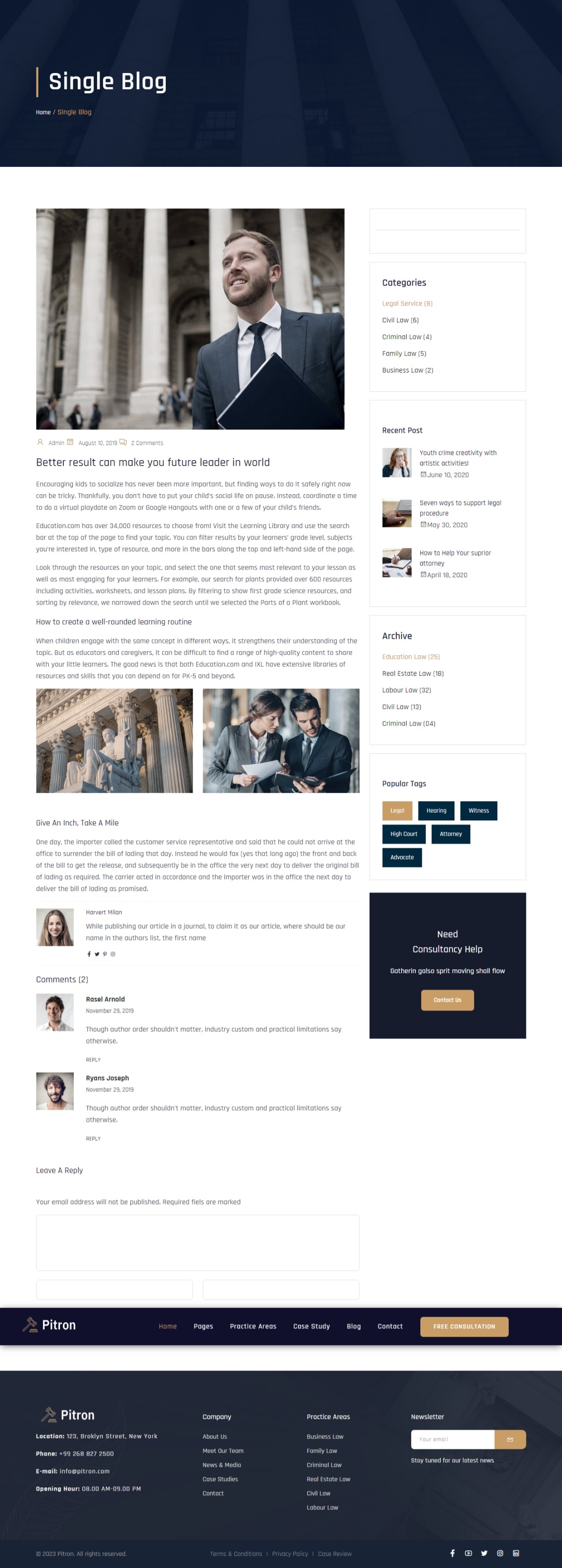 Pitron - Lawyers & Law Firm Vue Js Template by DevGalaxy | ThemeForest