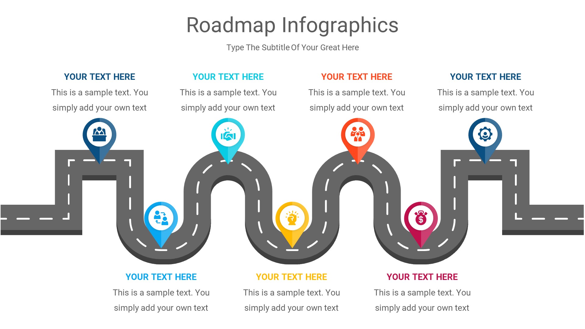 RoadMap Diagrams PowerPoint Template diagrams, Presentation Templates
